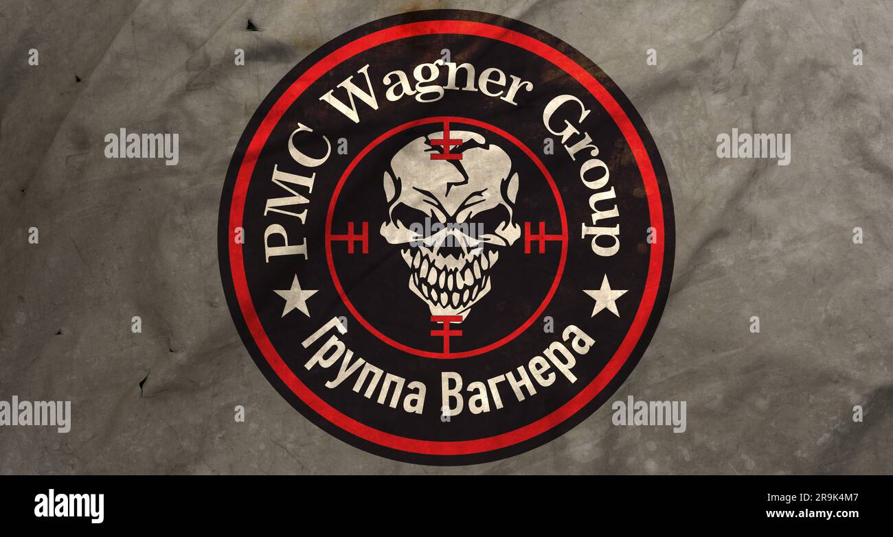 Flag Wagner Group, flag Wagner Private Military Company, fabric flag ...