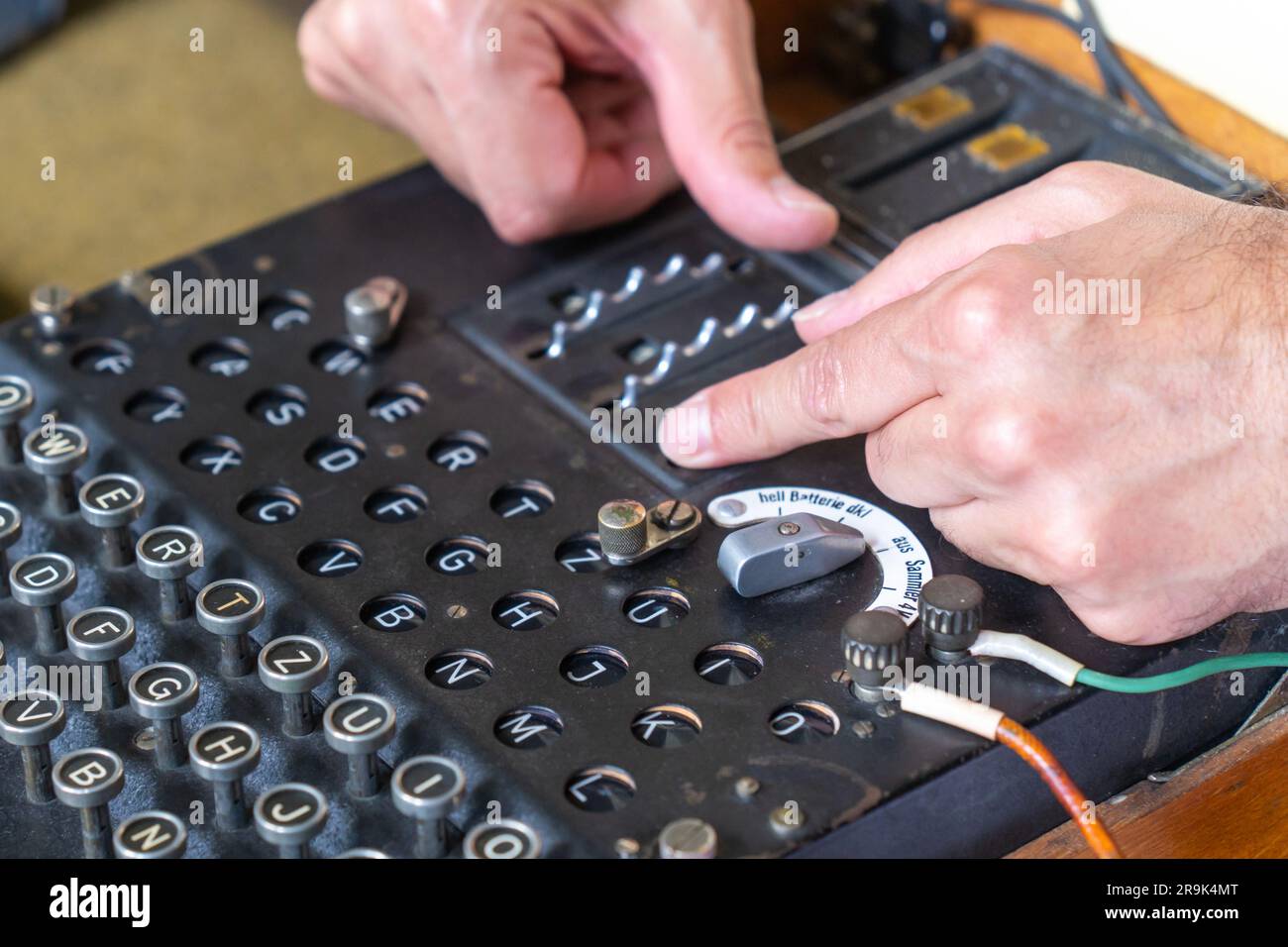 Enigma, the German cipher machine created for sending messages during ...