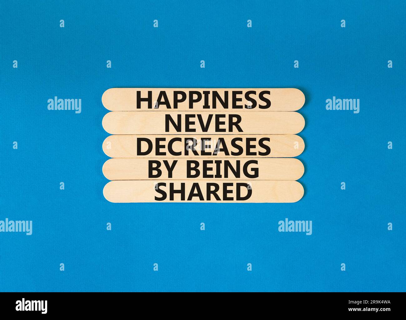 Happiness symbol. Concept words Happiness never decreases by being ...