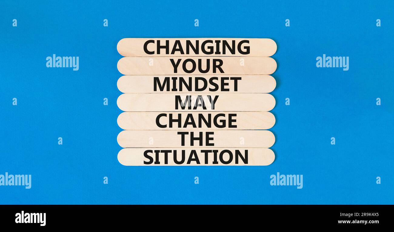 Changing mindset symbol. Concept words Changing your mindset may change ...