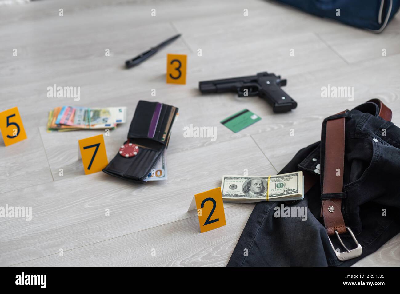 Yellow Crime Scene Markers