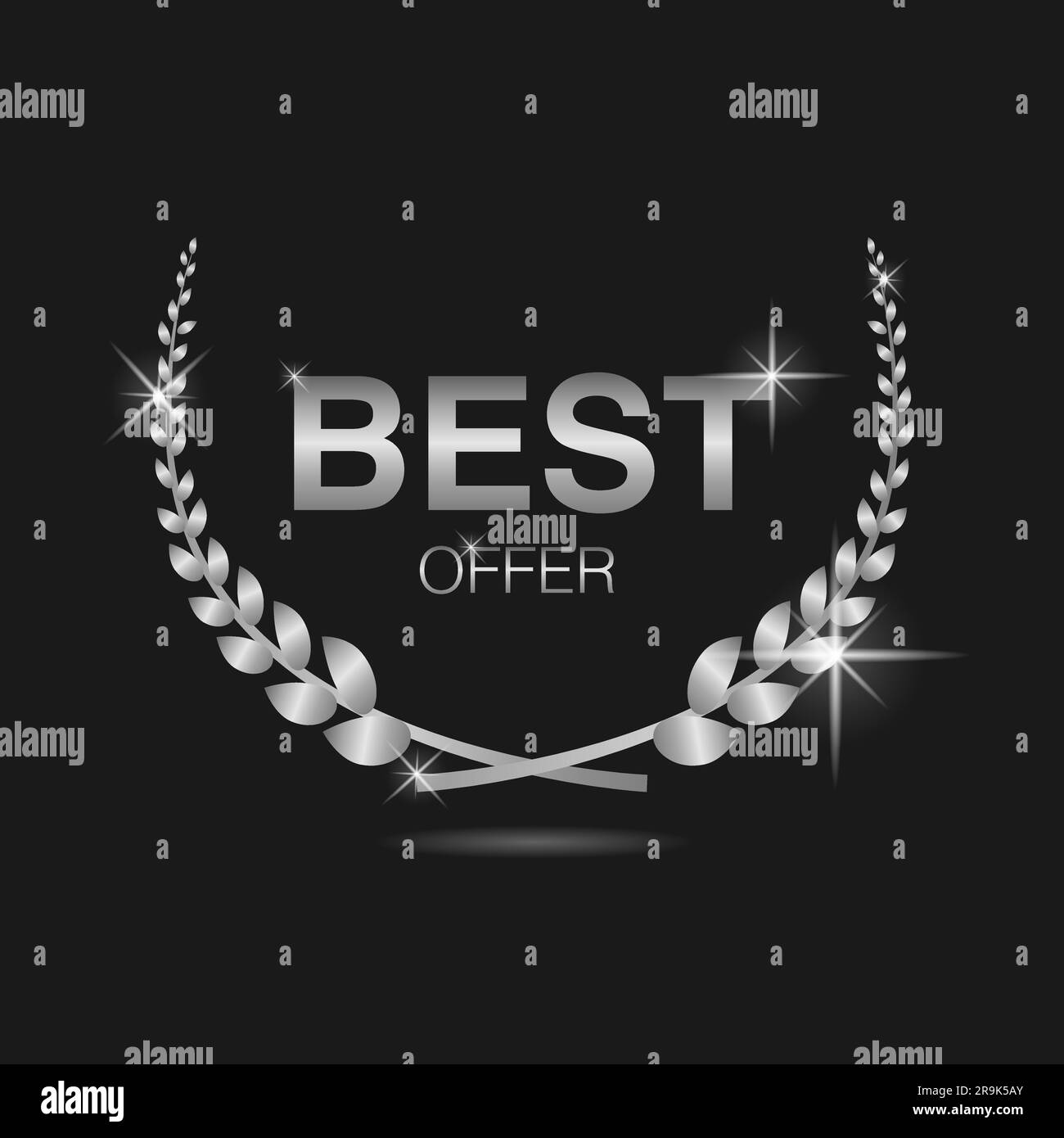 Best offer silver laurel wreath vector label Stock Vector Image & Art ...