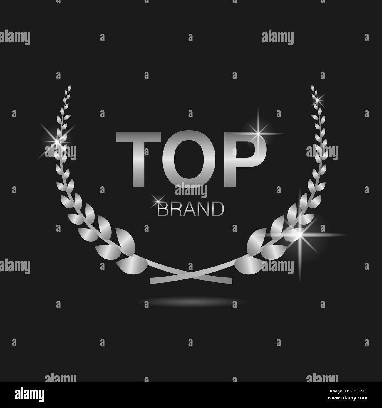 Top brand. Vector laurel wreath label Stock Vector Image & Art - Alamy