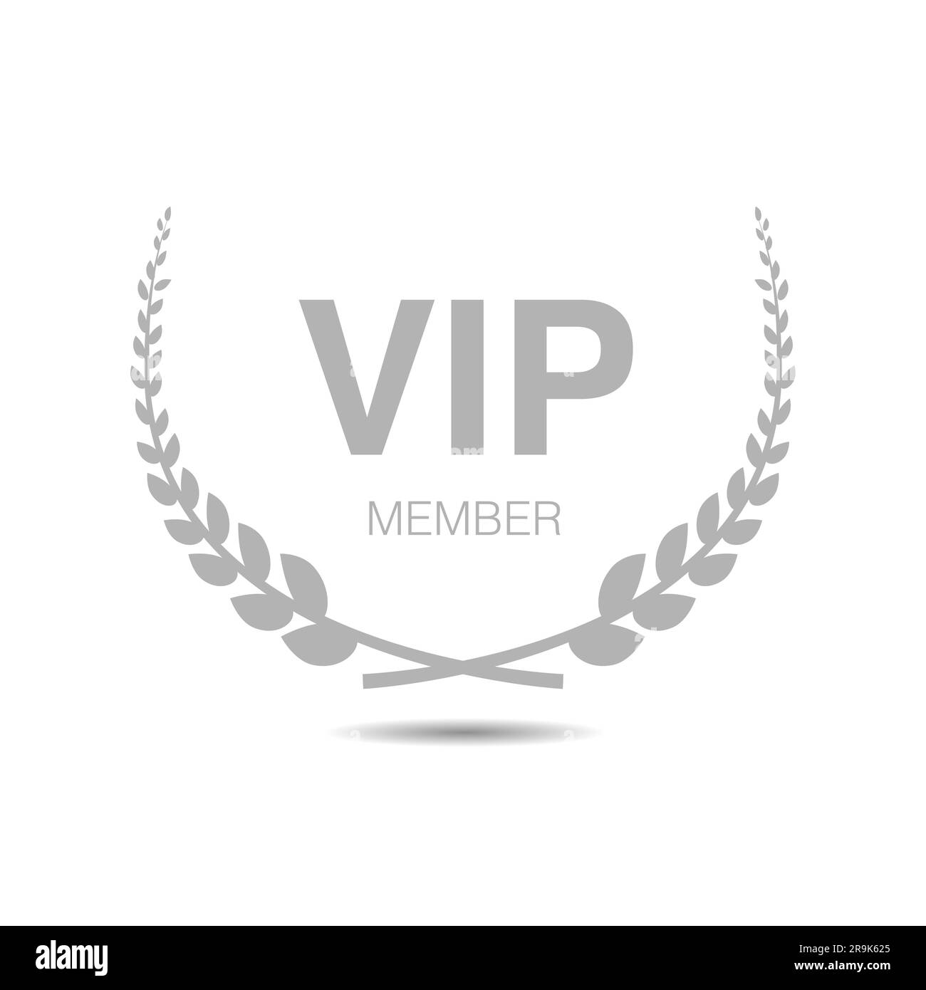 Vip member laurel wreath vector label Stock Vector Image & Art - Alamy