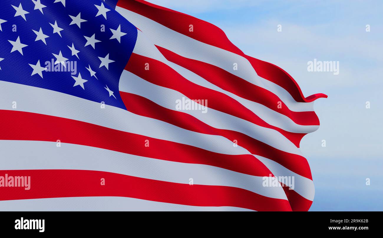 American flag. American national holiday 4th of July. Independence day ...