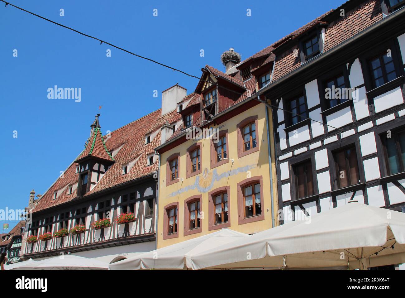 half-timbered houses in obernai in alsace (france Stock Photo - Alamy