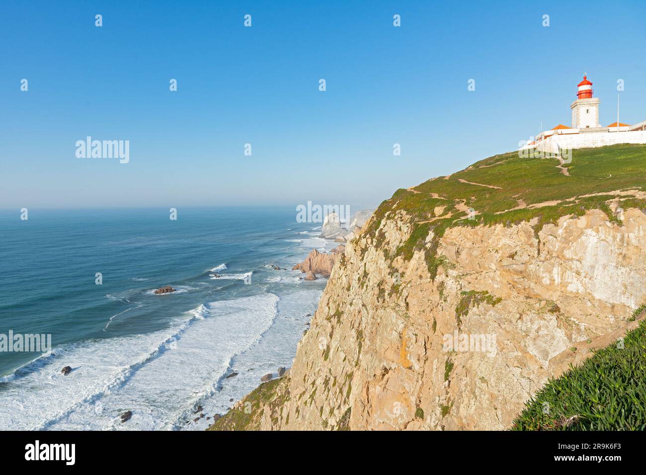 Sintra, Portugal - February 2020: the Cabo da Roca promontory is the ...