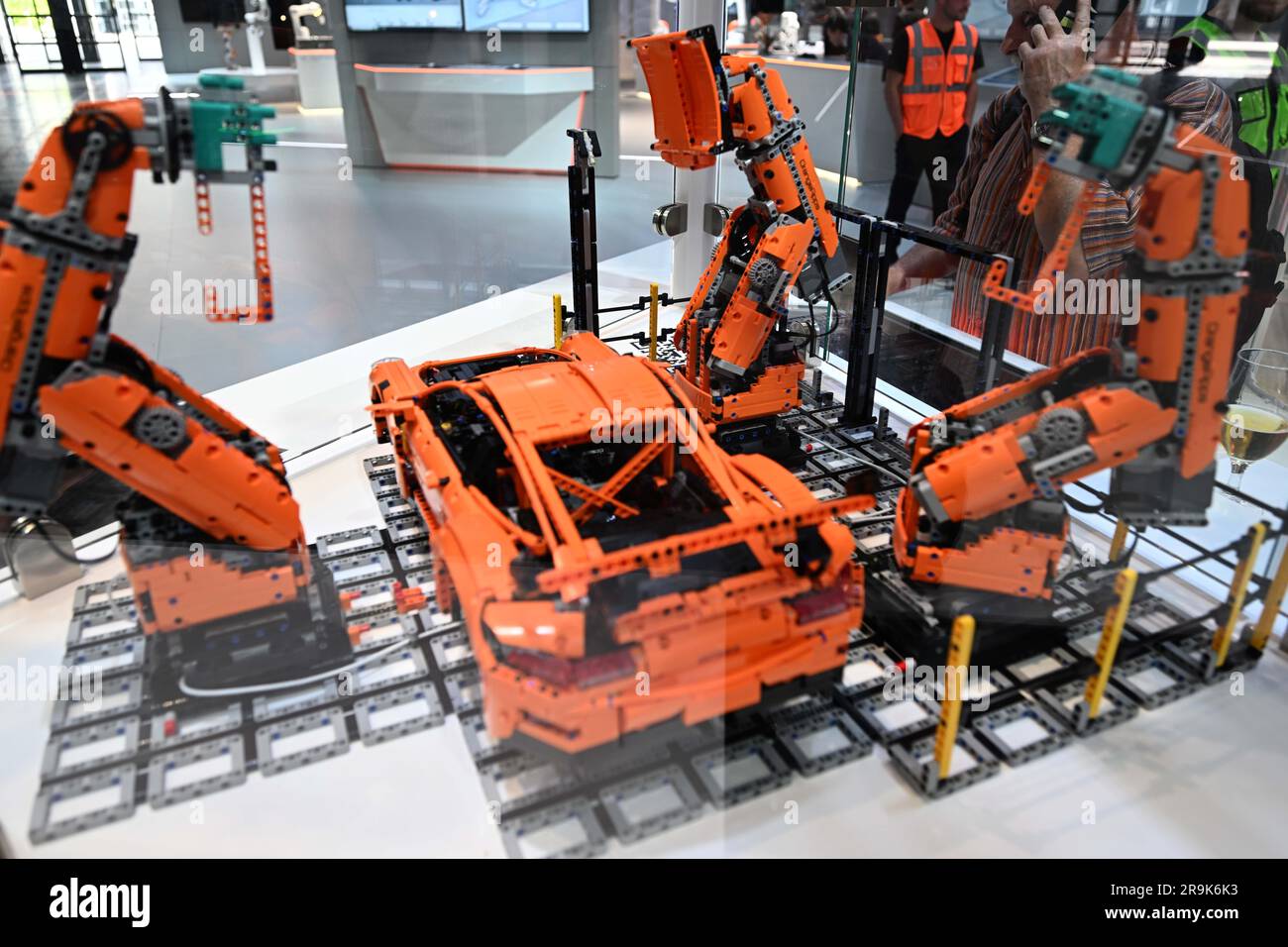 Munich, Germany. 27th June, 2023. A model of the KUKA company is on ...