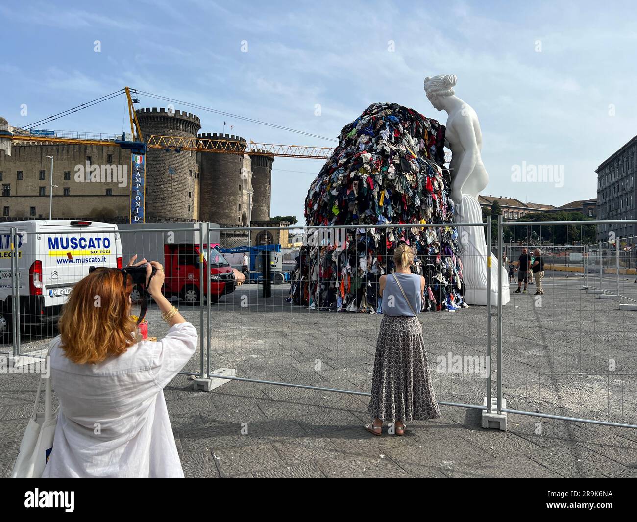 Naples, Italy. 23rd June, 2023. Preparation of the installation of the ...