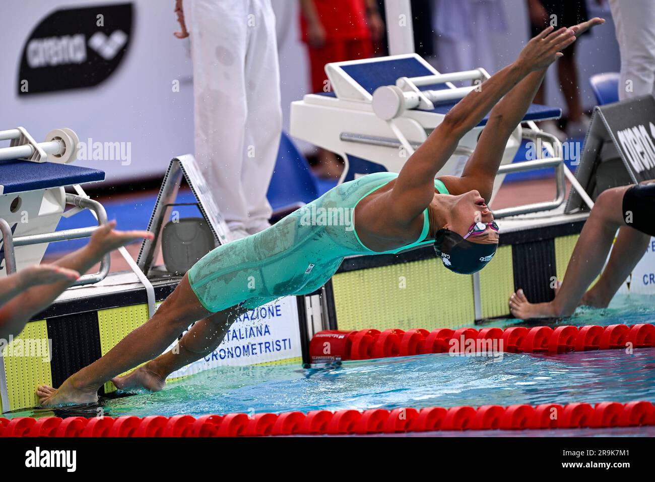 Kylie Masse of Canada competes in the 100m Backstroke Women Final ...