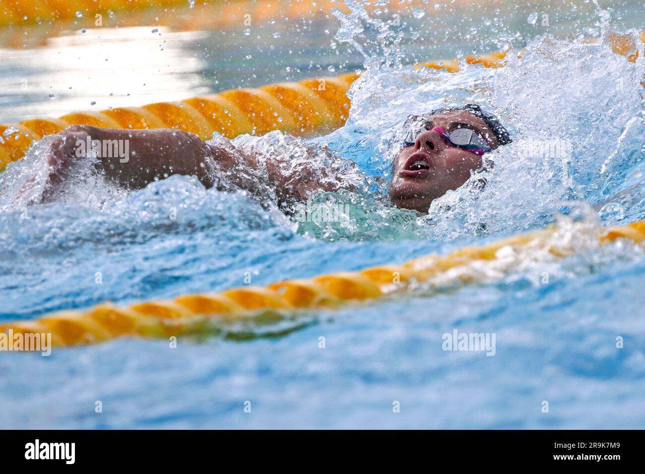 Kylie Masse of Canada competes in the 100m Backstroke Women Final ...