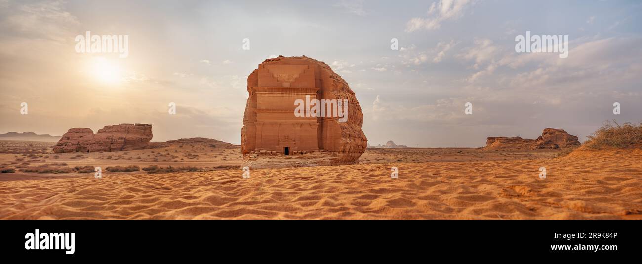 Tomb Lihyan Son of Kuza or Qasr al-Farid at Hegra, Saudia Arabia - most ...