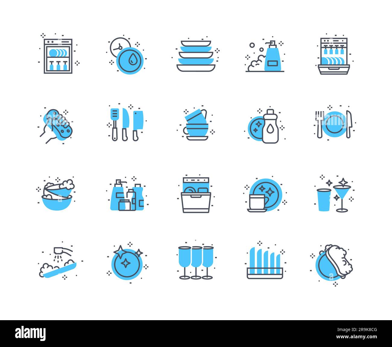 Empty clean blue plate Stock Vector Images - Alamy