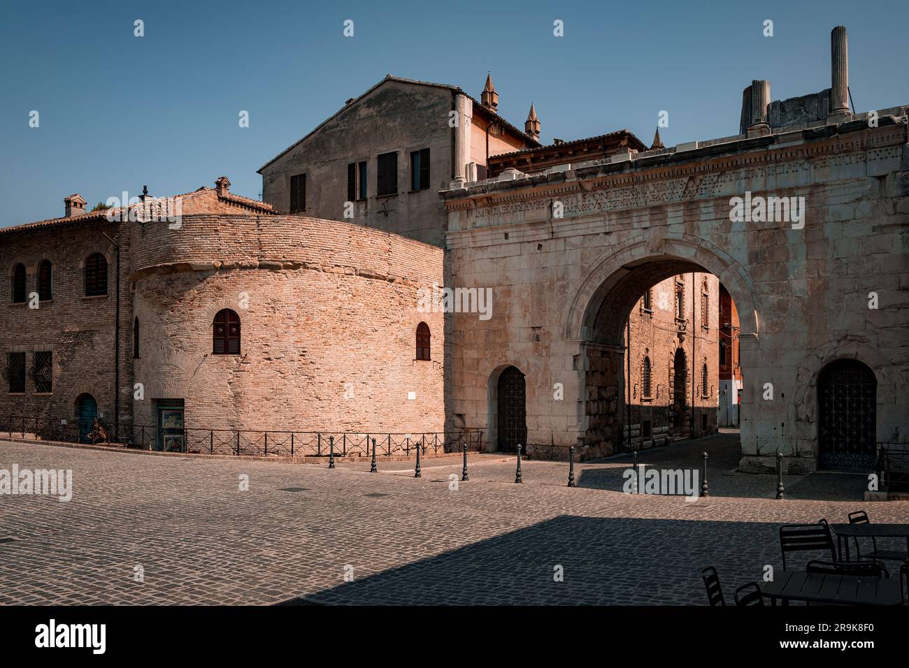 The Roman entrance gate to the city of Fano in the Marche region, Italy ...