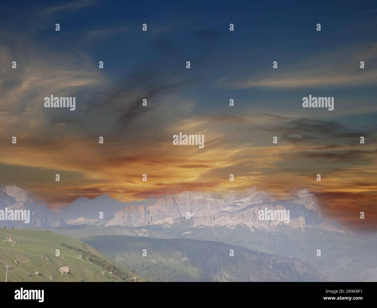 Dolomites mountains in the north of Italy at sunset Stock Photo - Alamy