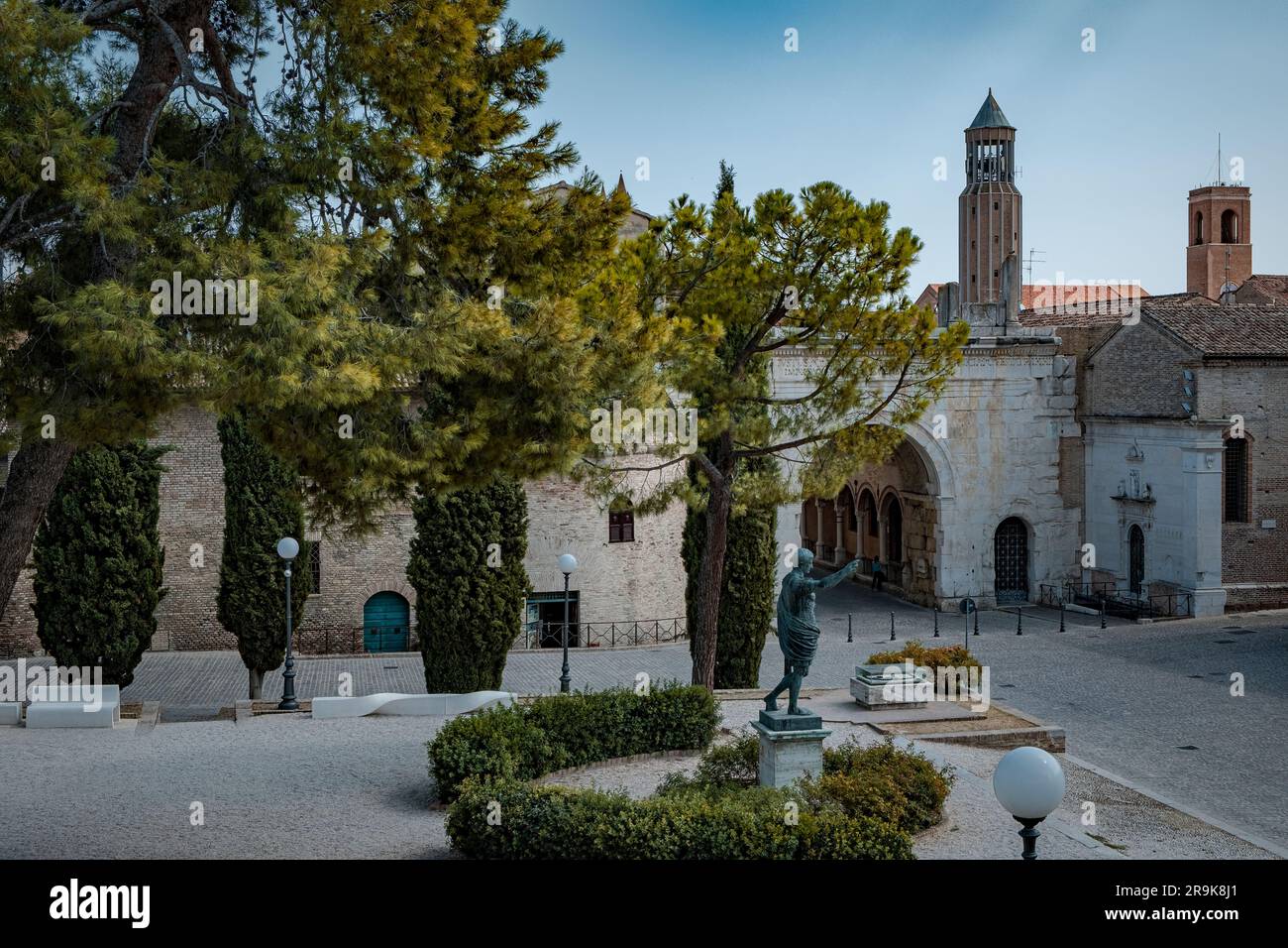 The Roman entrance gate to the city of Fano in the Marche region, Italy ...
