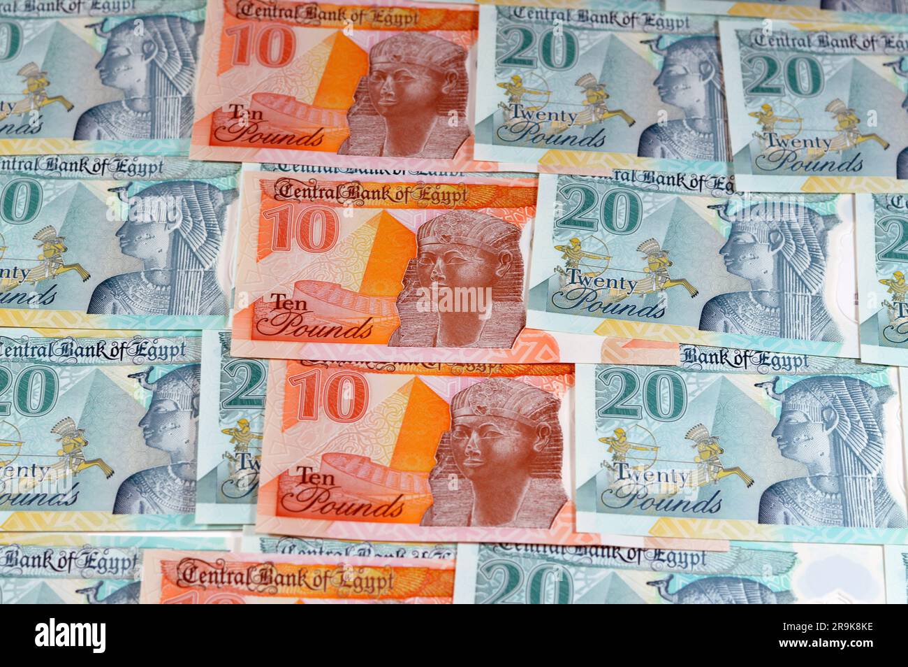 Egyptian new polymer money banknotes cash money bills background of ...