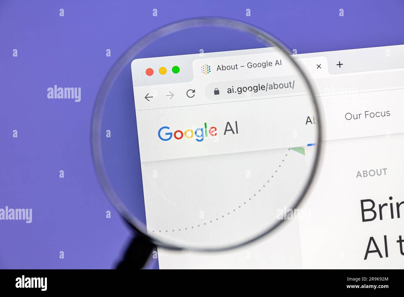 Ostersund, Sweden - Feb 15, 2023: Google AI website. Google AI is a ...