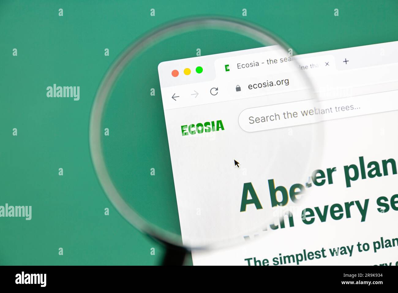 Ostersund, Sweden - Mars 1, 2023: Ecosia homepage on a computer screen. Ecosia is the search ...