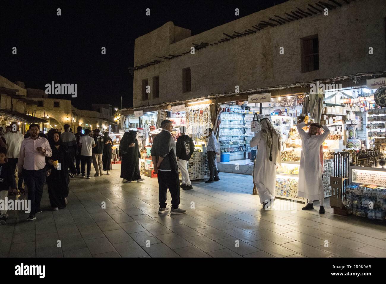 Doha, Qatar. 26th Mar, 2023. People walk at the Souq Waqif Traditional ...
