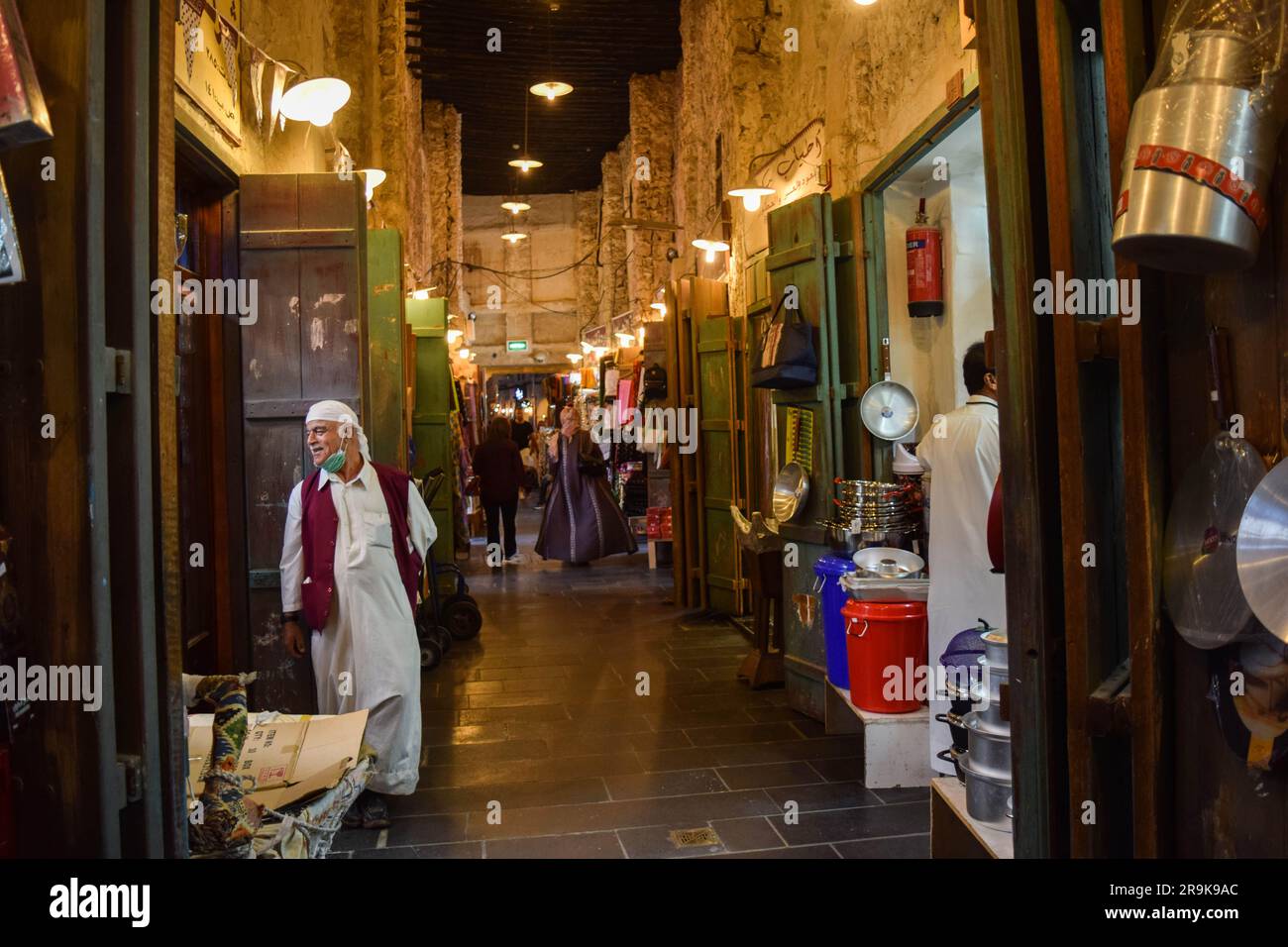 Doha, Qatar. 26th Mar, 2023. People walk at the Souq Waqif Traditional ...