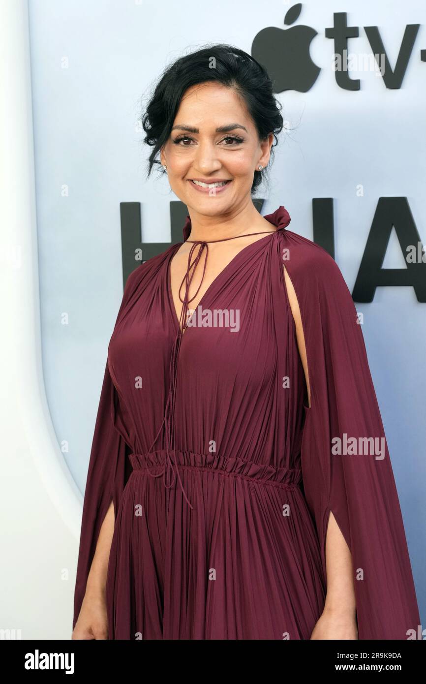 Archie Panjabi attending the world premiere of Apple TV+ series Hijack ...