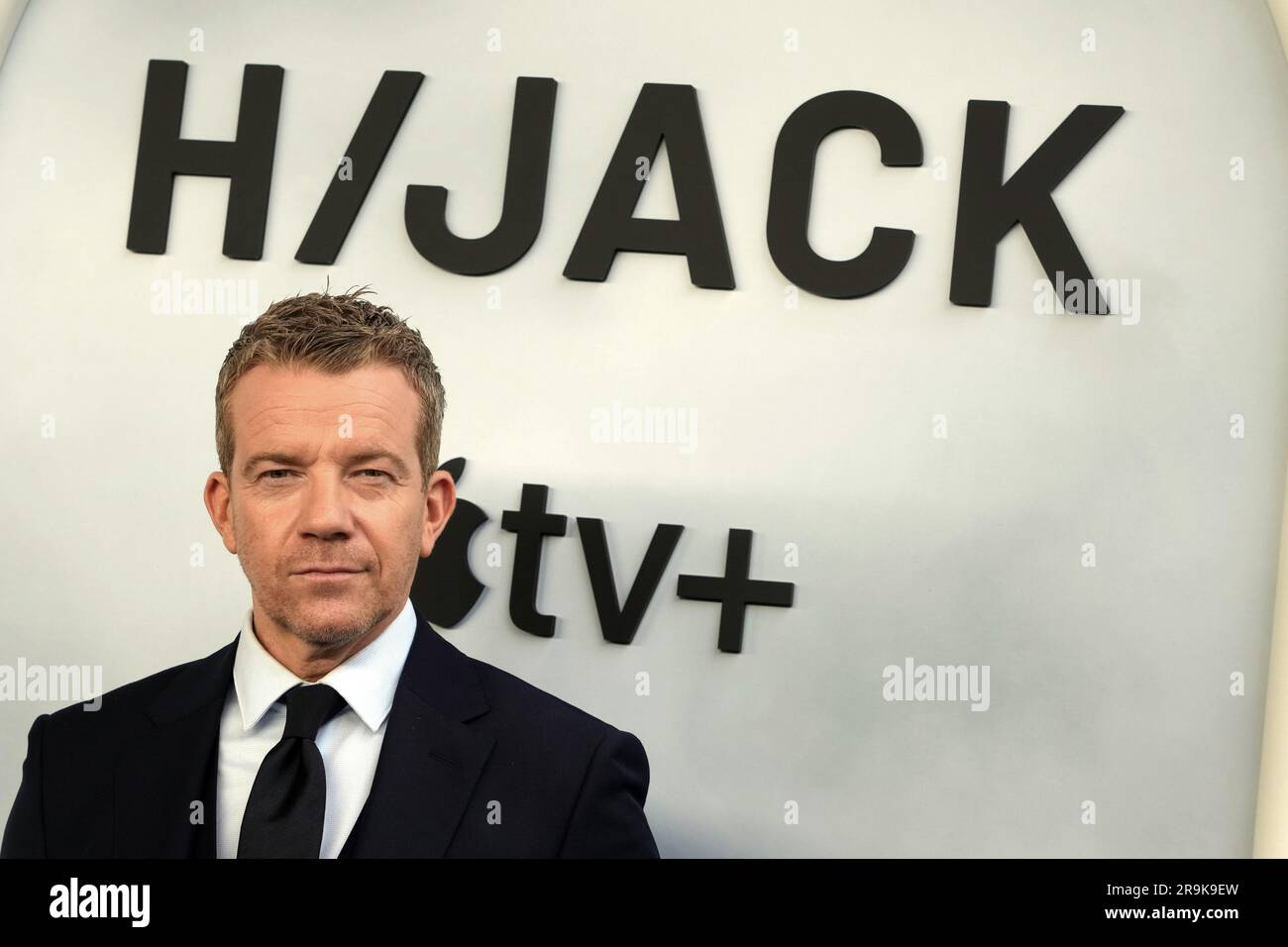 Max Beesley attending the world premiere of Apple TV+ series Hijack, at ...