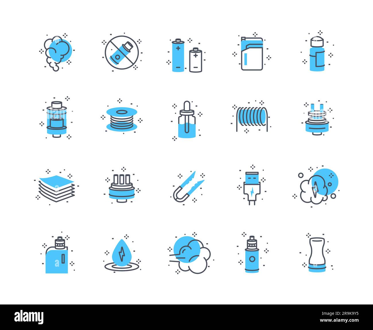 Vaping icons color set Stock Vector Image & Art - Alamy