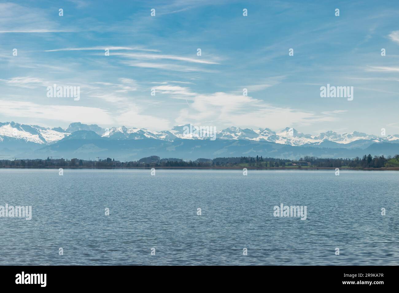 Pfaeffikon, Canton Zurich, Switzerland, April 10, 2023 Stunning view ...