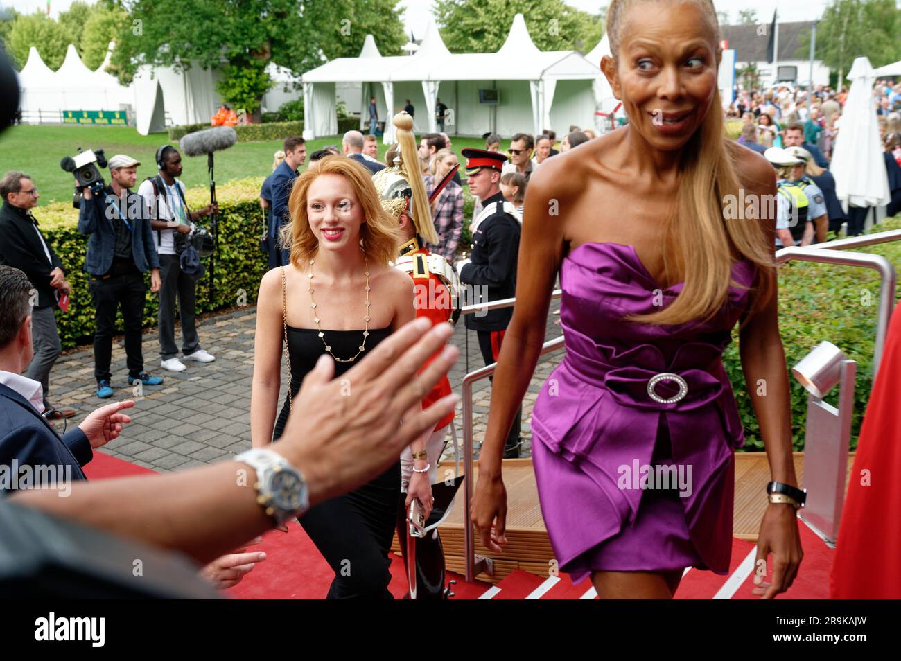 Aachen, Germany. 27th June, 2023. Model Anna Ermakova and her mother ...