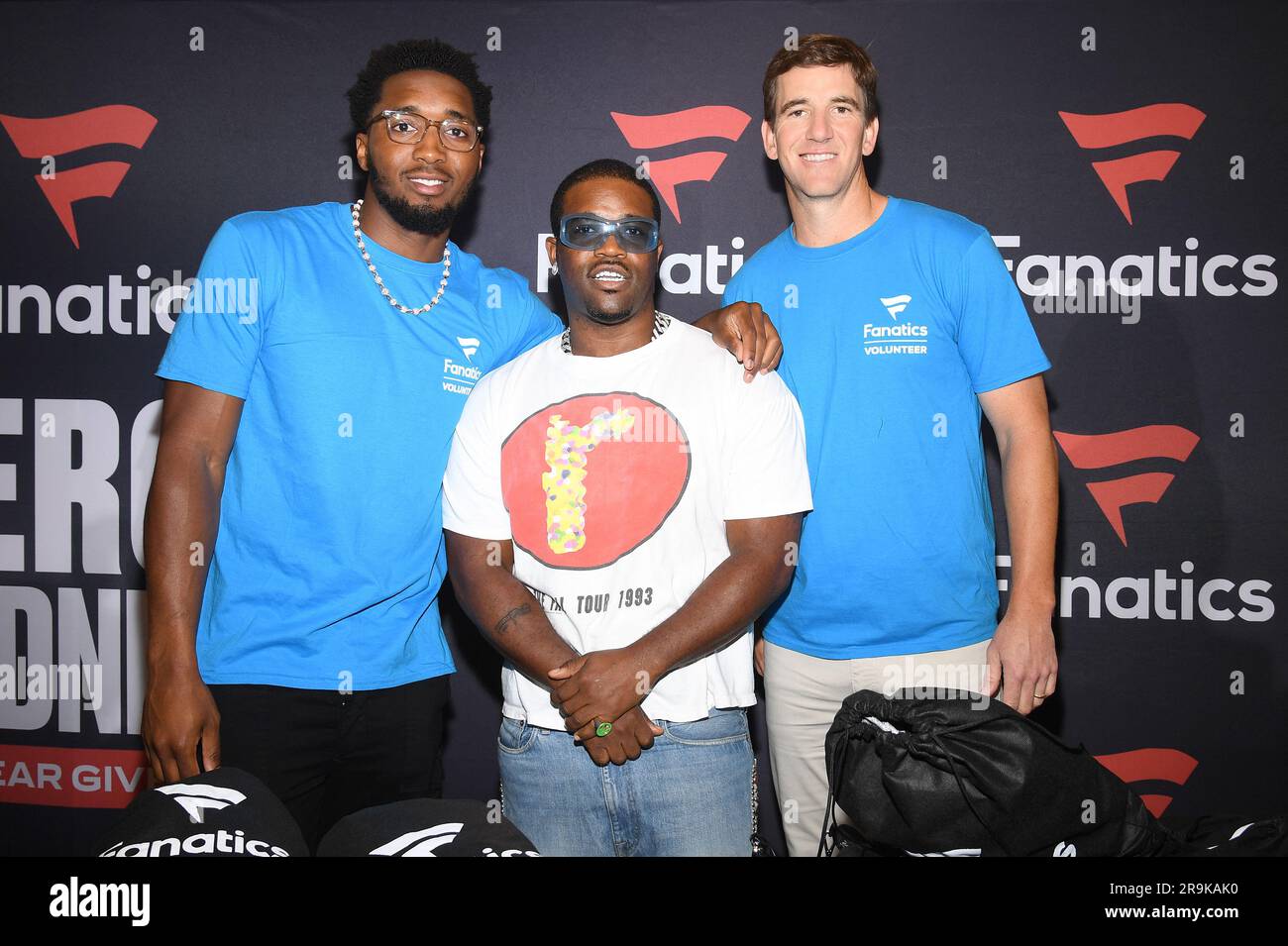 New York, USA. 27th June, 2023. (L-R) Donavan Mitchell, A$AP Ferg and ...