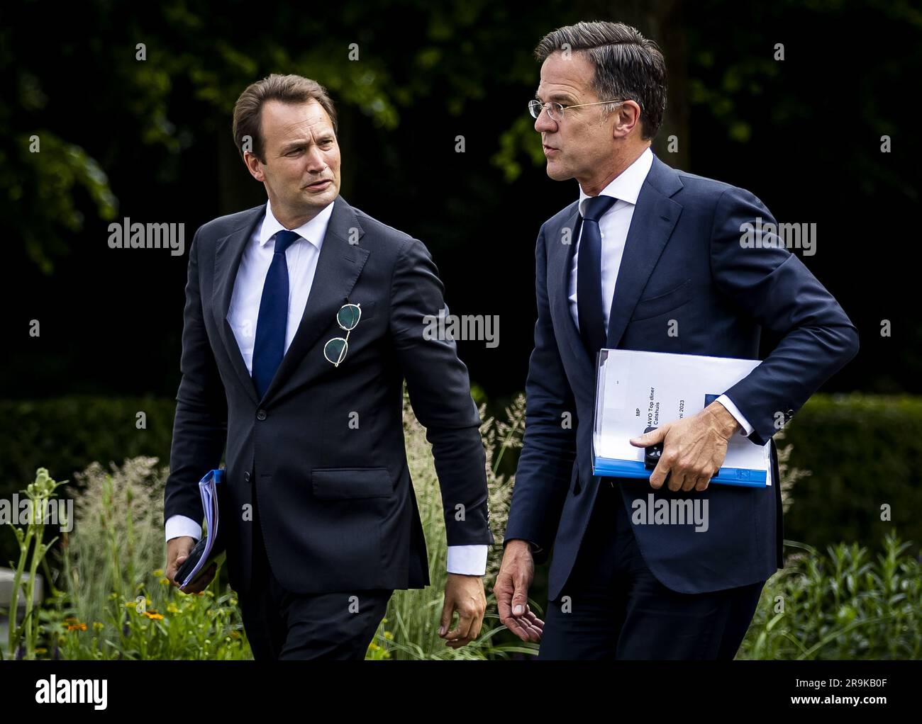 THE HAGUE - Prime Minister Mark Rutte and Council adviser Geoffrey van ...