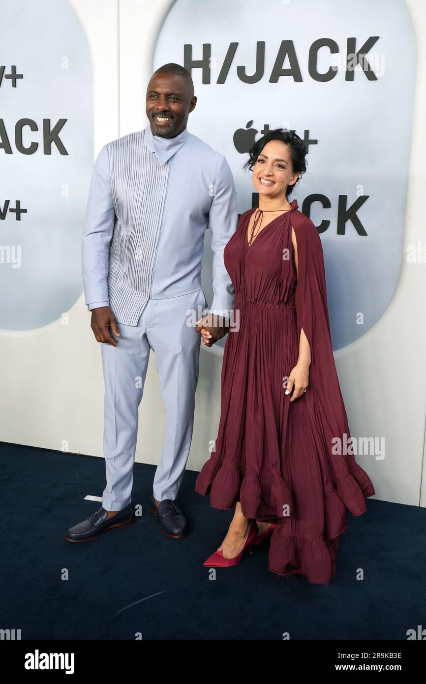 Idris Elba and Archie Panjabi attending the world premiere of Apple TV+ ...