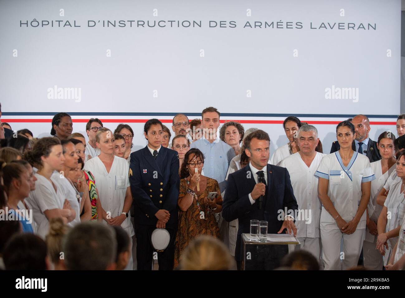Marseille, France. 27th June, 2023. French President Emmanuel Macron ...