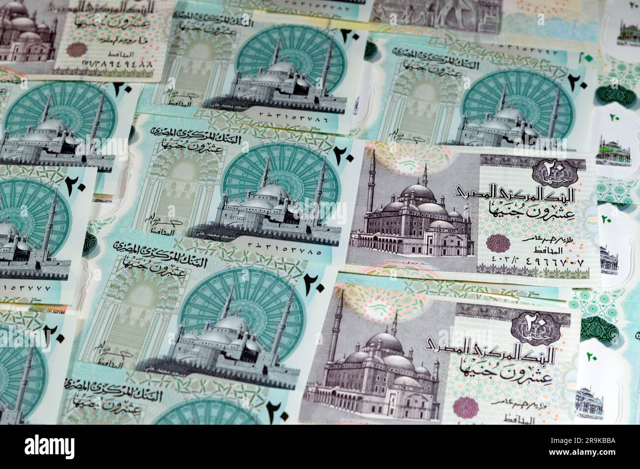 old 20 LE VS new Egyptian 20 EGP LE twenty polymer pounds cash money ...