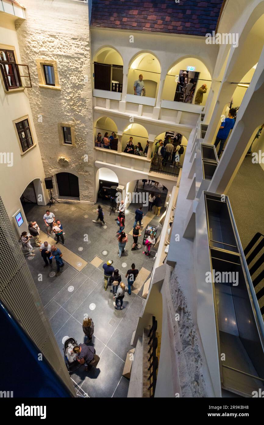 Inner court seen from 2nd floor of 'Muzeumnegyed' (Museum Quarter) on ...