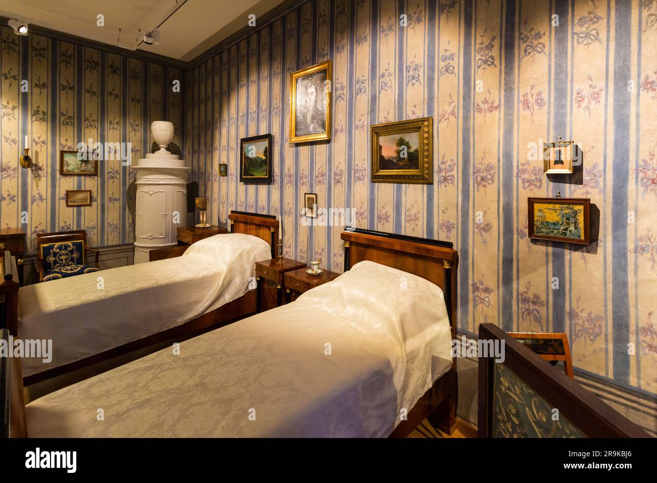 19th century bed room in 'Muzeumnegyed' (Museum Quarter) on day of ...