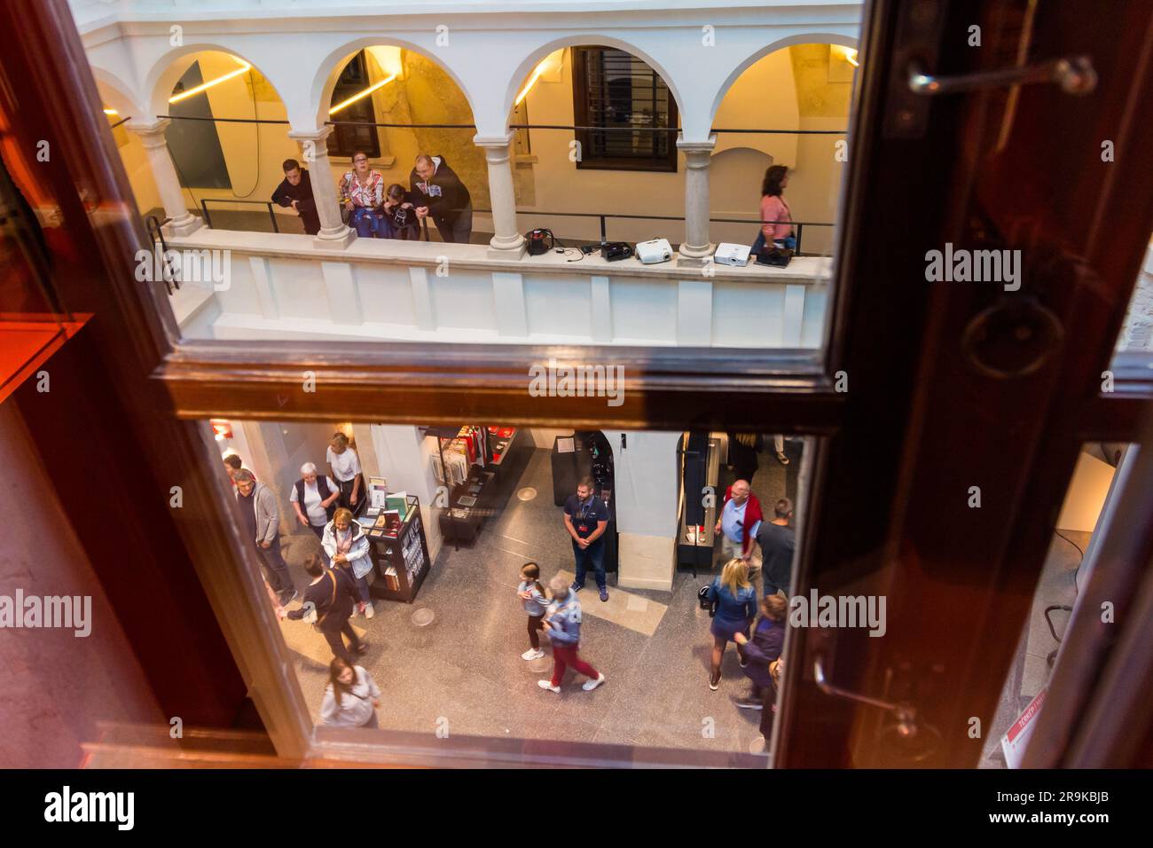 Inner court seen through window of 'Muzeumnegyed' (Museum Quarter) on ...