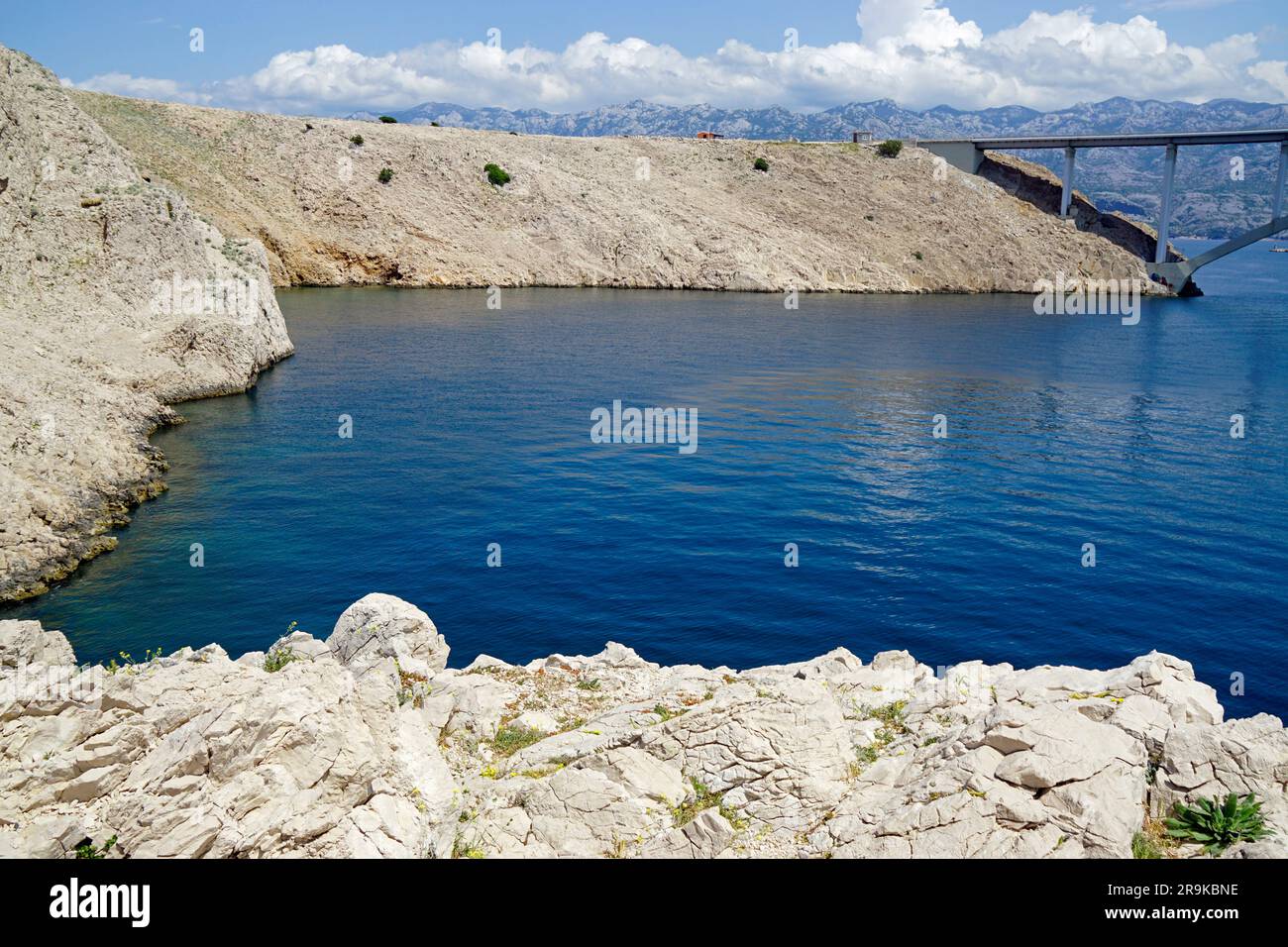bridge to krk island in dalmatia in northern croatia Stock Photo - Alamy