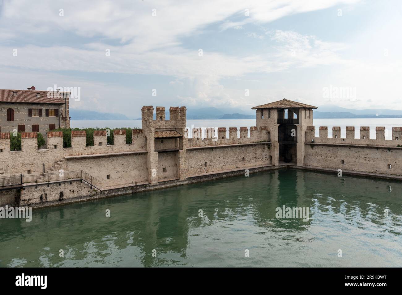 The Dock of Castello Scaligero di Sirmione (Scaliger castle) a landmark ...