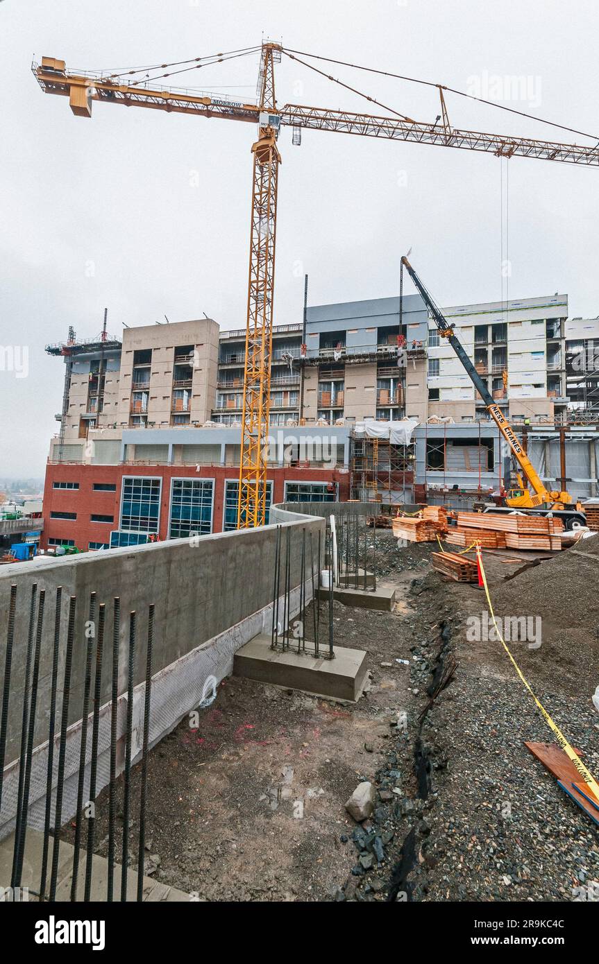 Construction of a hospital type building Stock Photo - Alamy