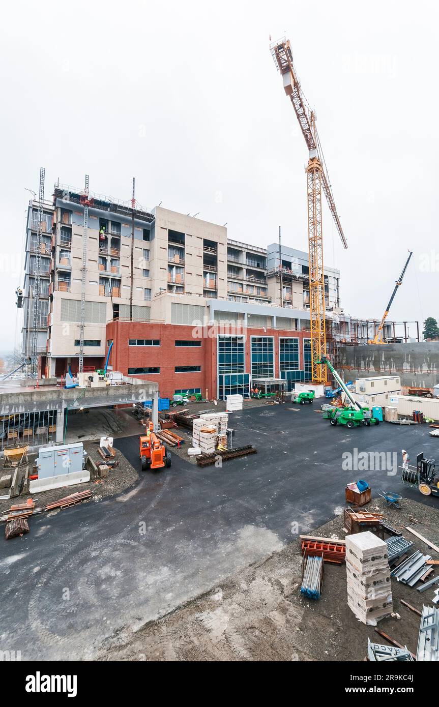 Construction of a hospital type building Stock Photo - Alamy
