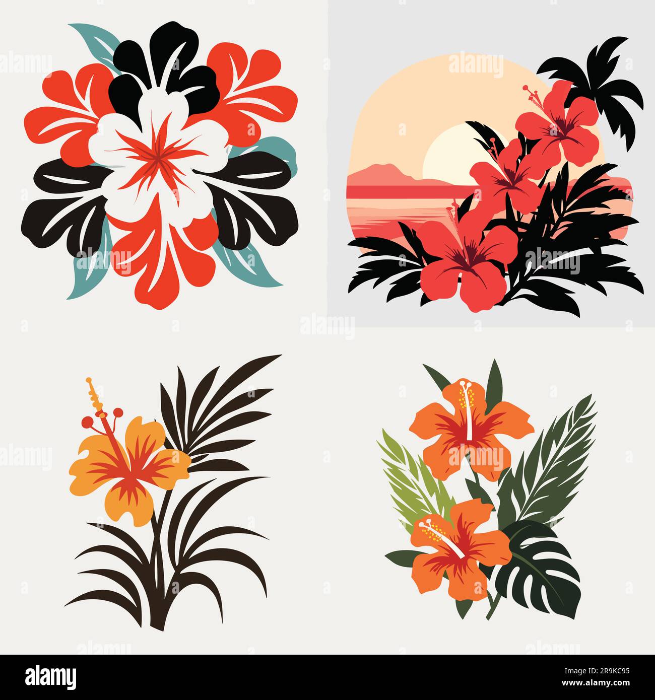 Flower silhouette vector Stock Vector Images - Alamy