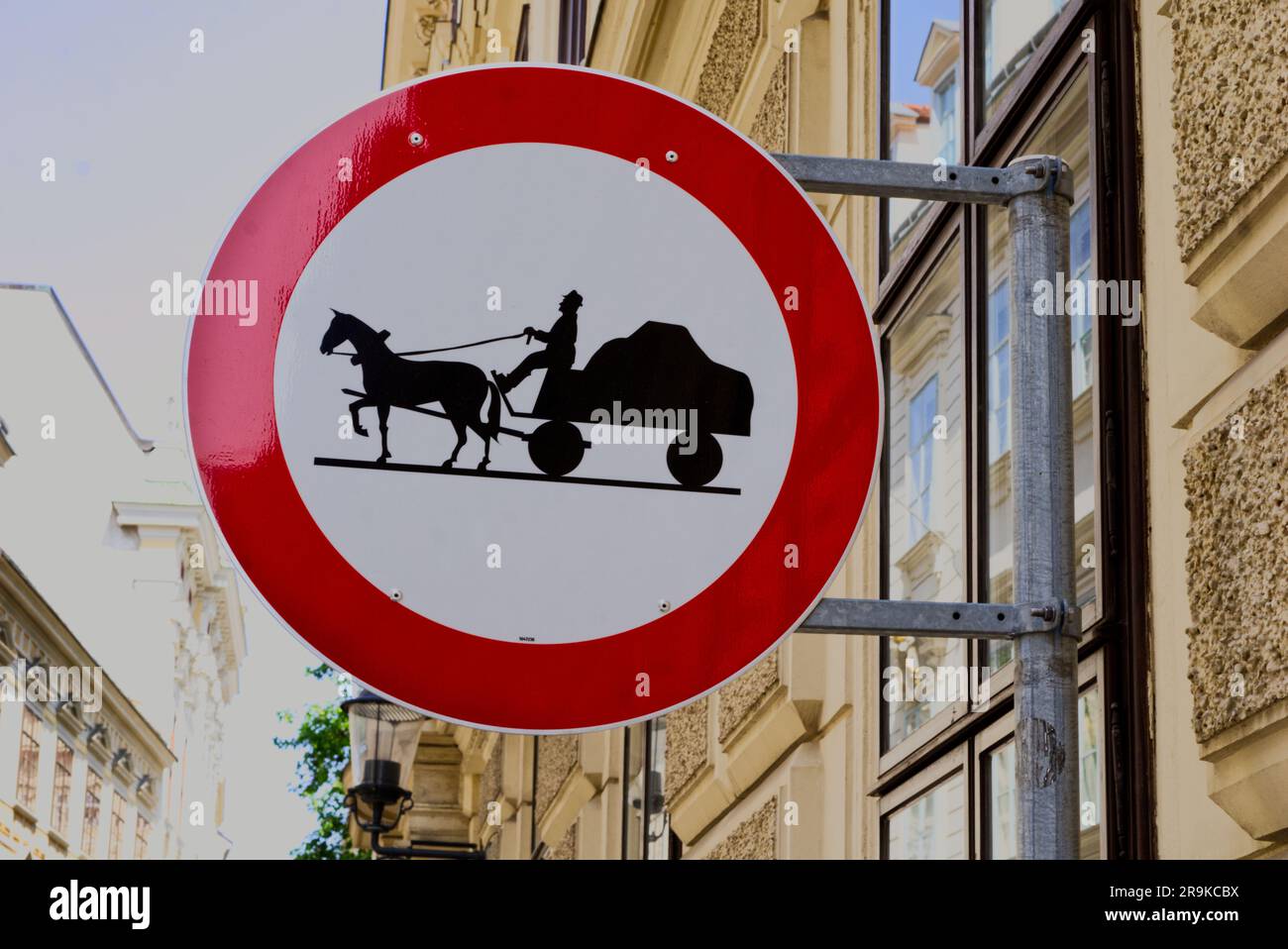 prohibition sign for carriage Stock Photo - Alamy