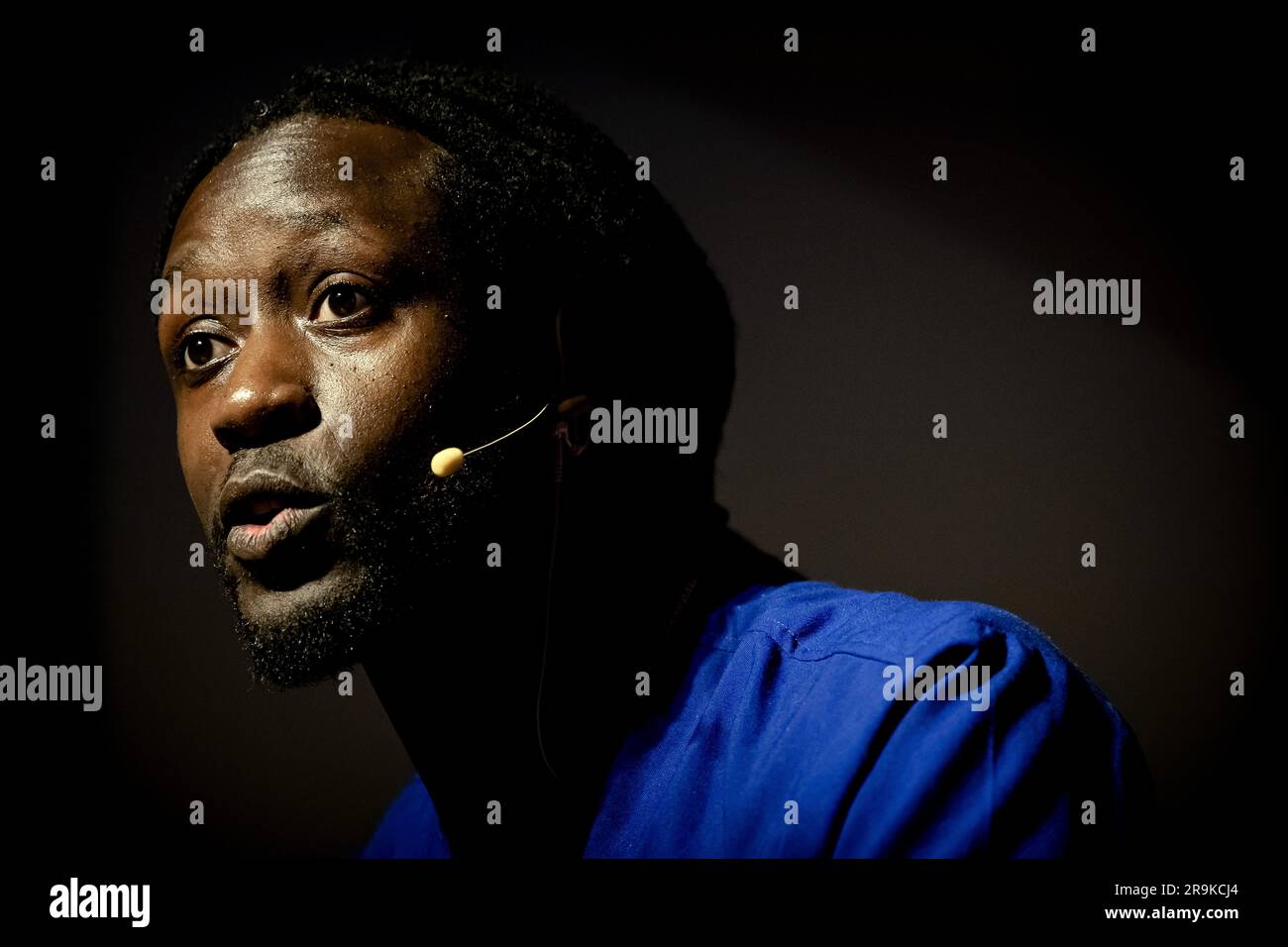 AMSTERDAM -27/06/2023, Rapper and writer Akwasi during the annual Anton ...