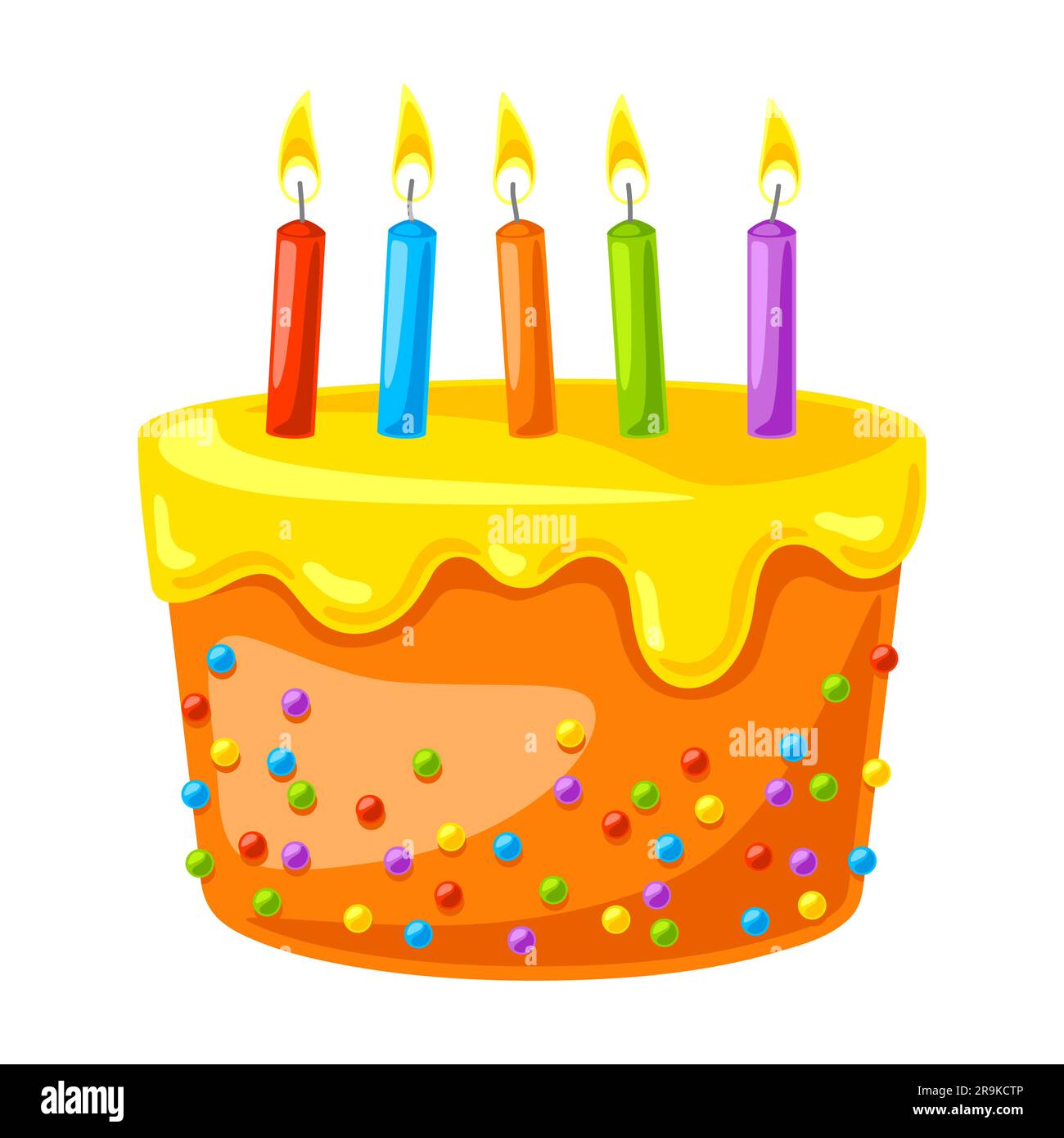 Cute Happy Birthday Cake Clipart