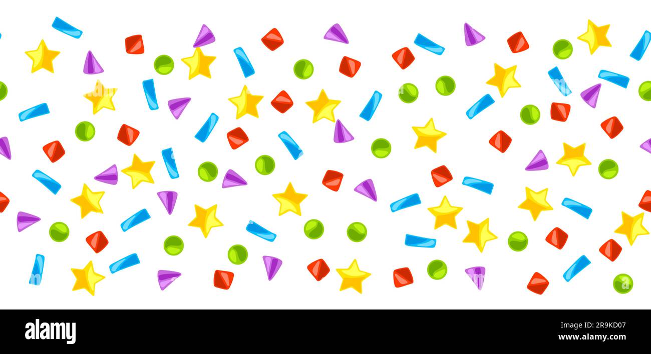 Color confetti pattern. Happy Birthday and party illustration Stock ...