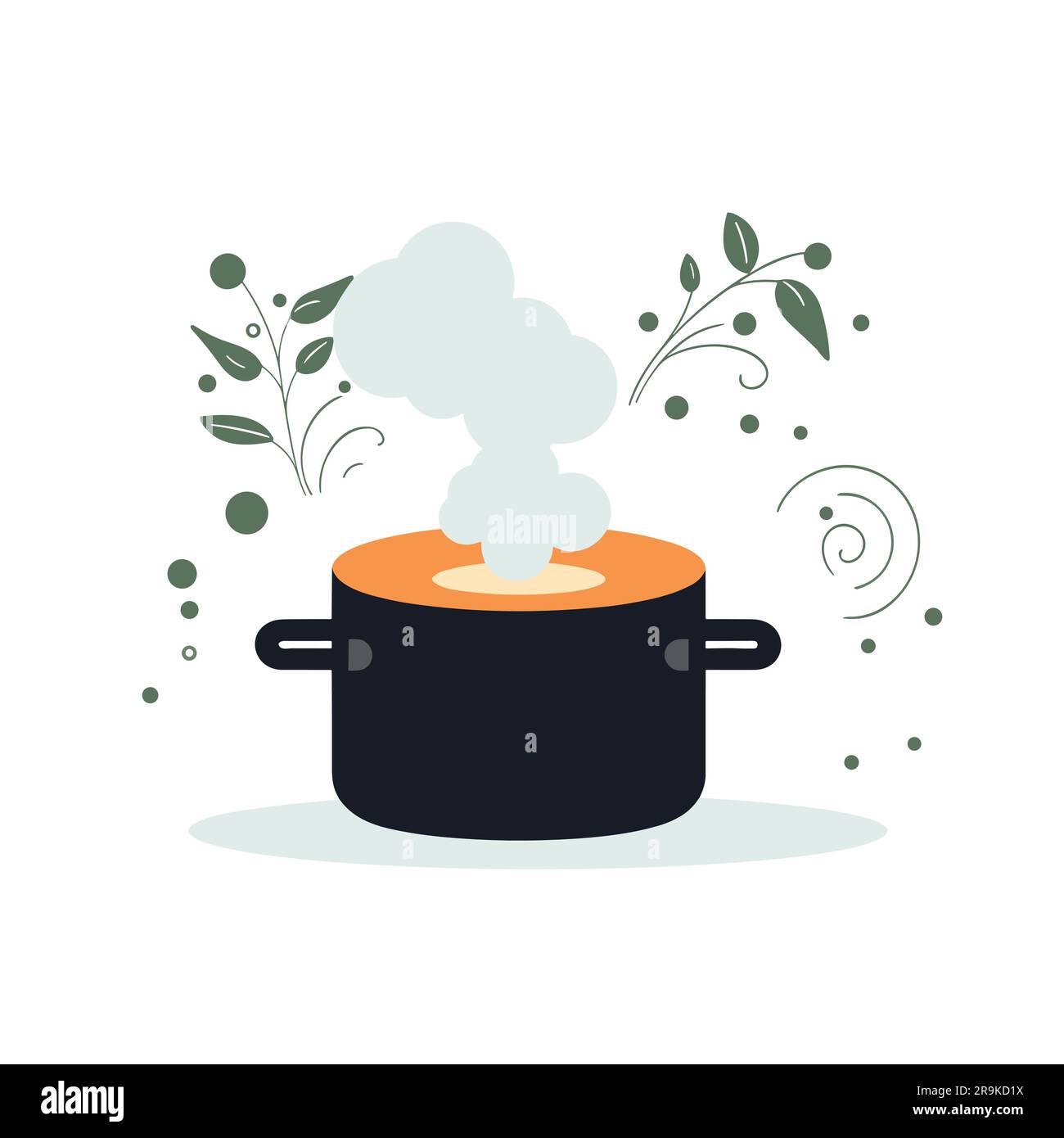 Cartoon Steam From A Pot