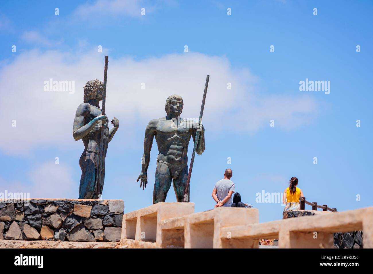 The statues of Guize and Ayose at Mirador de Guise y Ayose near ...
