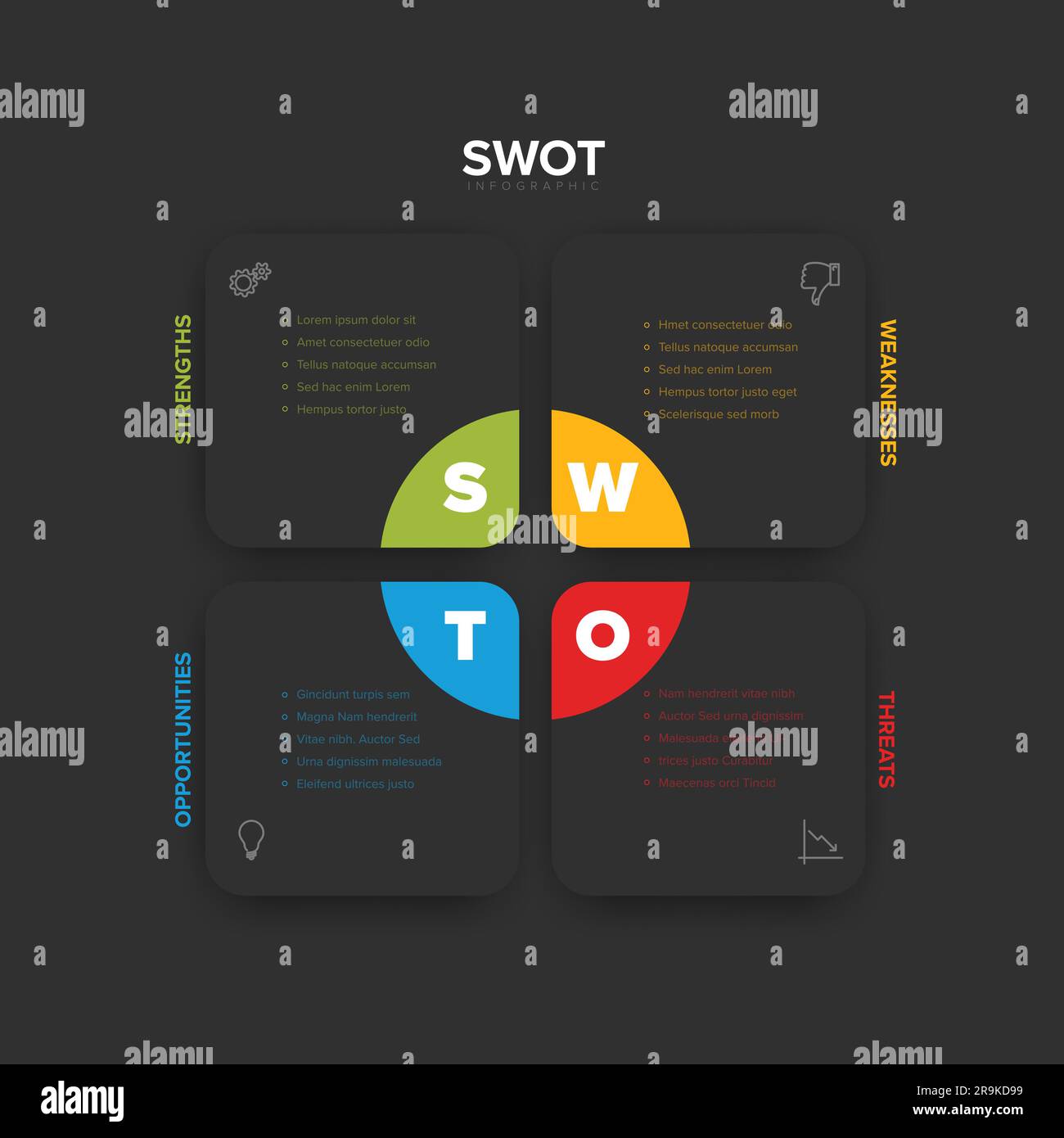 Vector SWOT (strengths, weaknesses, opportunities, threats) diagram ...